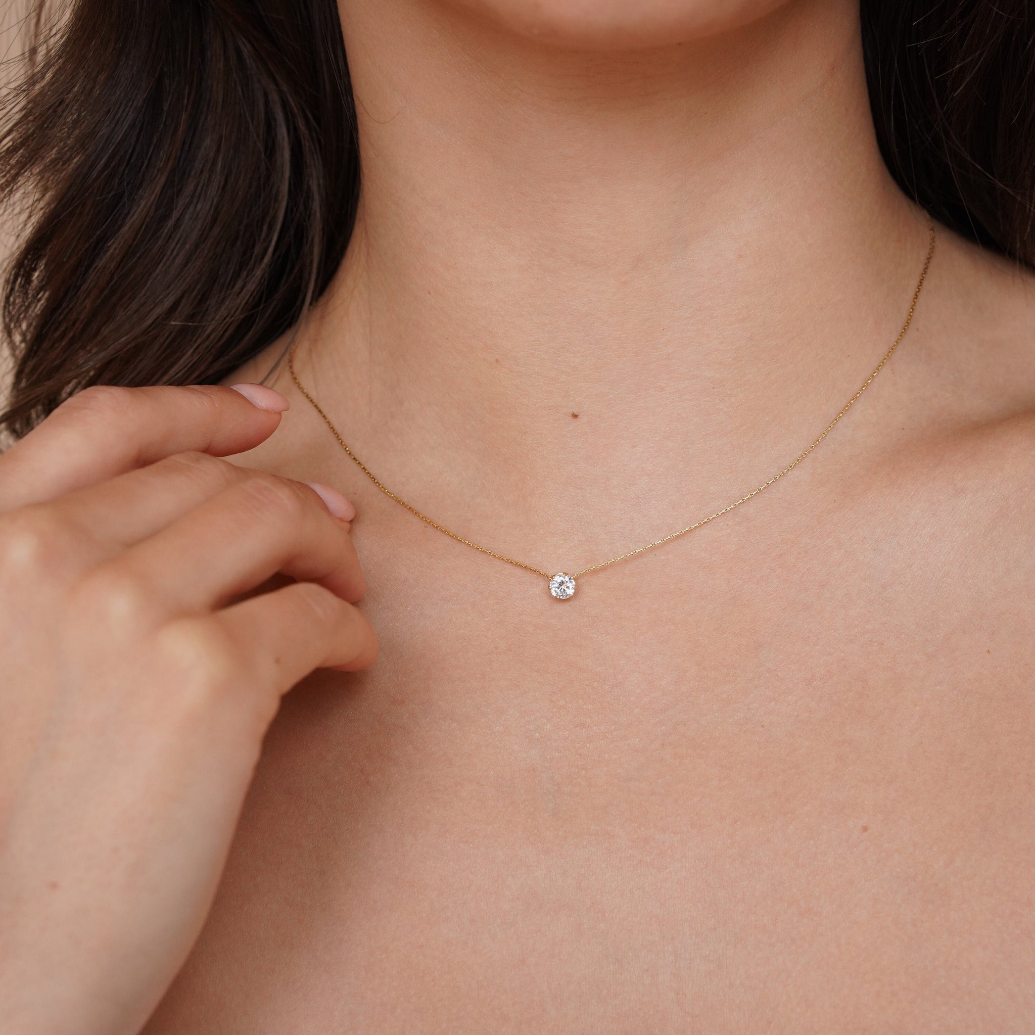 One Diamond Necklace